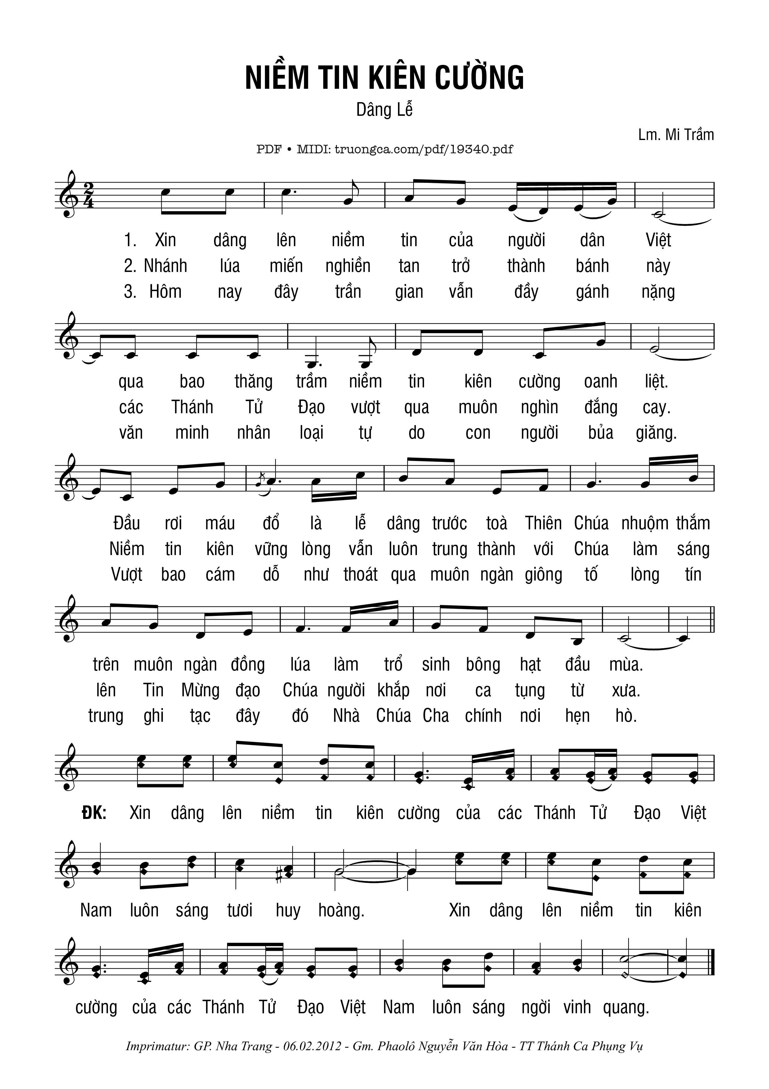 Sheet Ni m Tin Ki n C ng PDF Mi Tr m L i H p m N t Nh c Sheet Ni m Tin Ki n C ng PDF Mi Tr m L i H p m N t Nh c