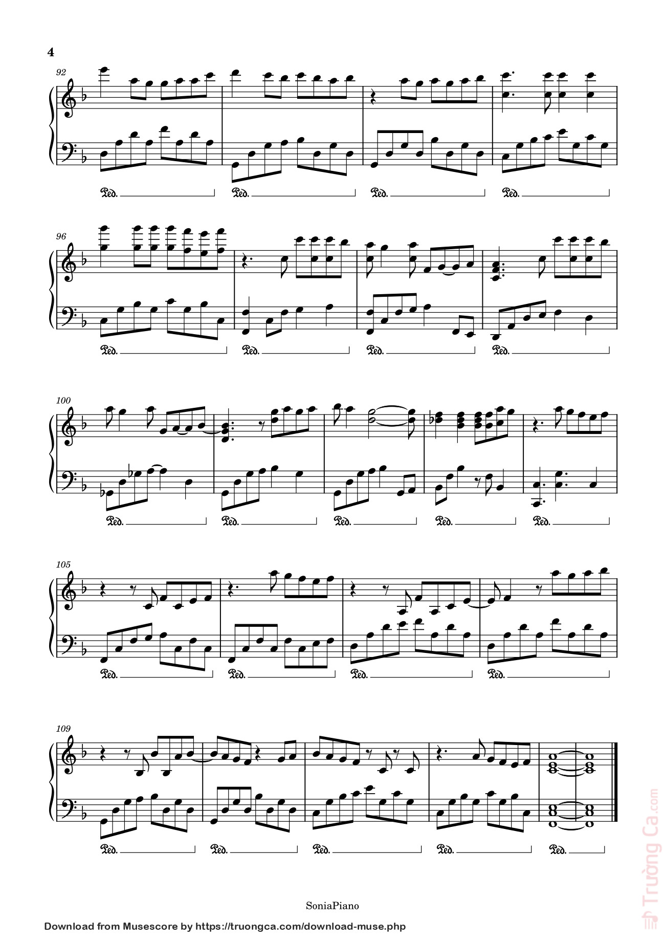 [Sheet] Thằng điên Sheet Piano PDF, hợp âm Piano, mp4/midi