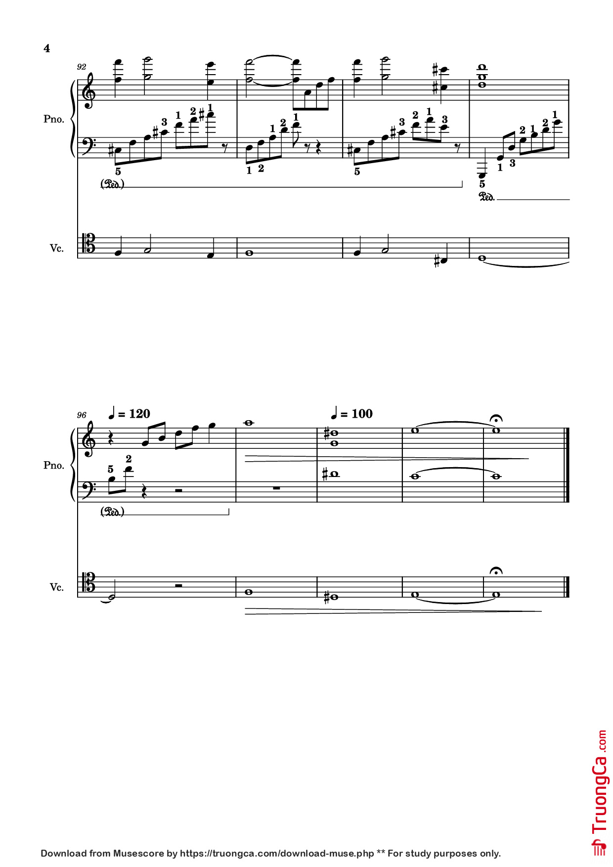 [Sheet] Final Duet Piano PDF, hợp âm Piano, mp4/midi