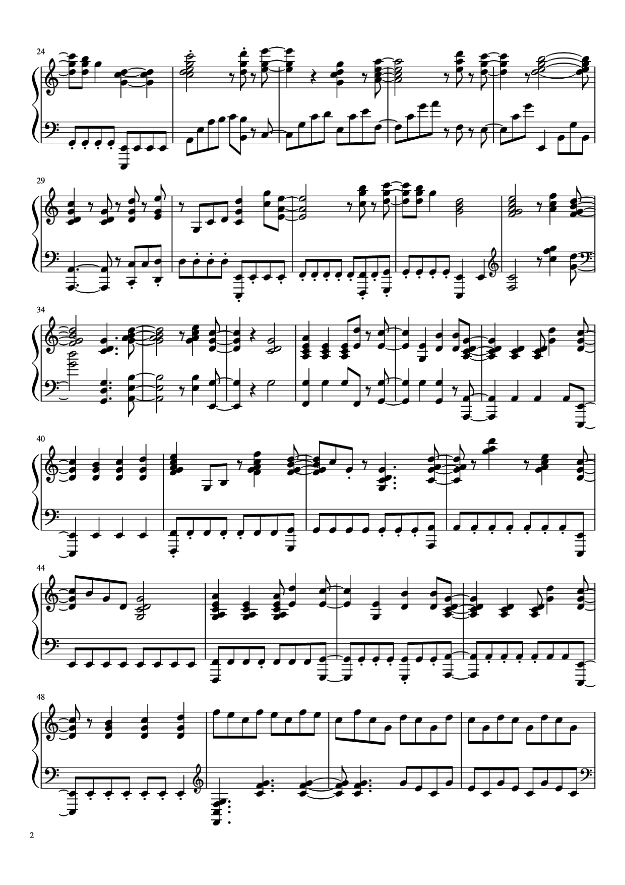 [Sheet] Infinite Azure Piano PDF, hợp âm Piano, mp4/midi